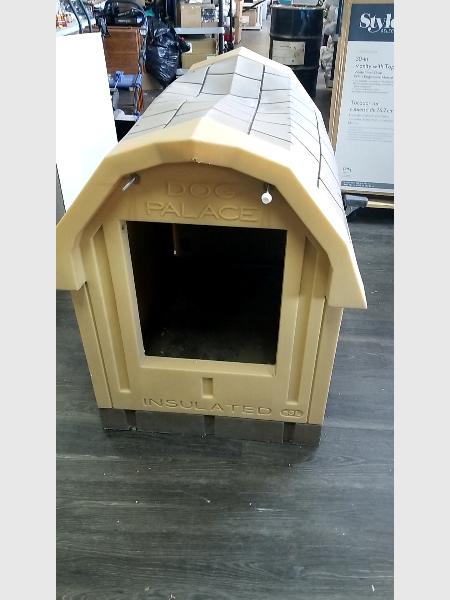 #151 - Dog Palace Insulated Dog House 48 by 40 by 28 inch | BidItBob